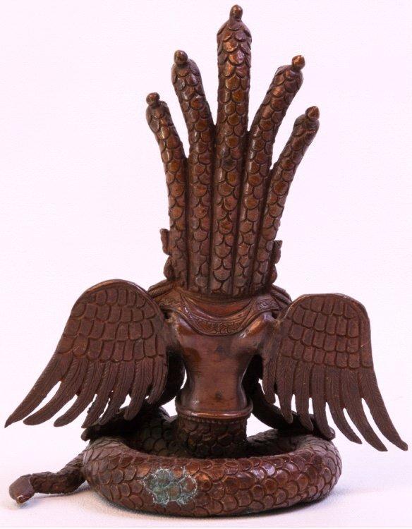 Tibet 19. Jh., Bronzeskulptur (Naga-Kanya) | Badisches Auktionshaus