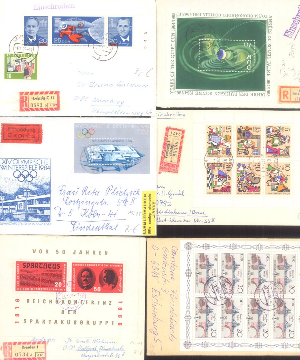 DDR KLEINBOGEN, Blocks, Zusammendrucke, Trachten 1964…. | Badisches Auktionshaus