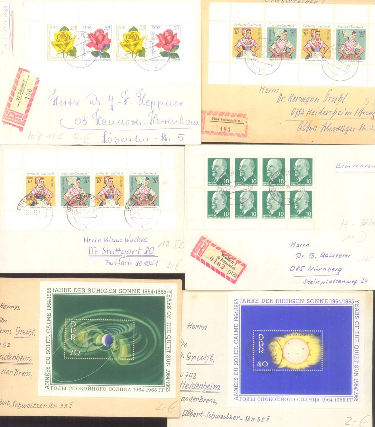 DDR KLEINBOGEN, Blocks, Zusammendrucke, Trachten 1964…. | Badisches Auktionshaus