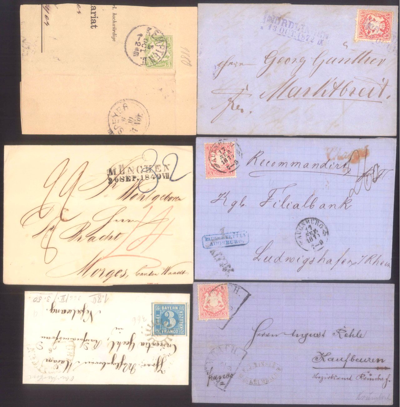 Kleine Sammlung Briefe, Altbriefe hauptsächlich Bayern | Badisches ...