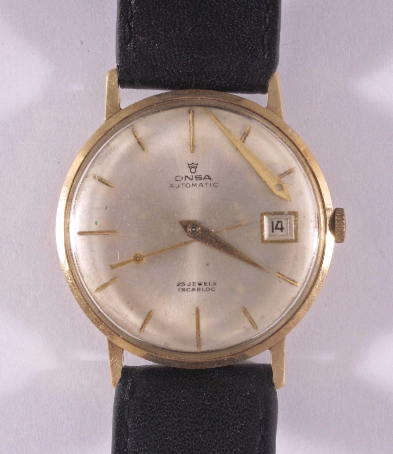 Herrenarmbanduhr ONSA, 14 Karat Gelbgold | Badisches Auktionshaus