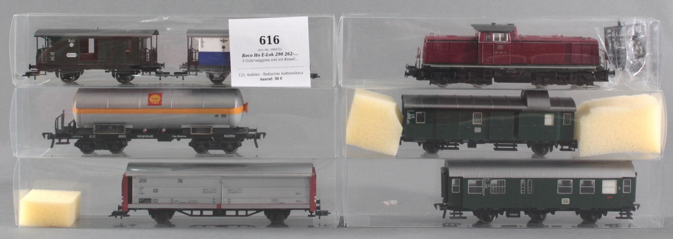 Roco H0 E-Lok 290 262-5 mit 6 Fleischmann Waggons | Badisches Auktionshaus