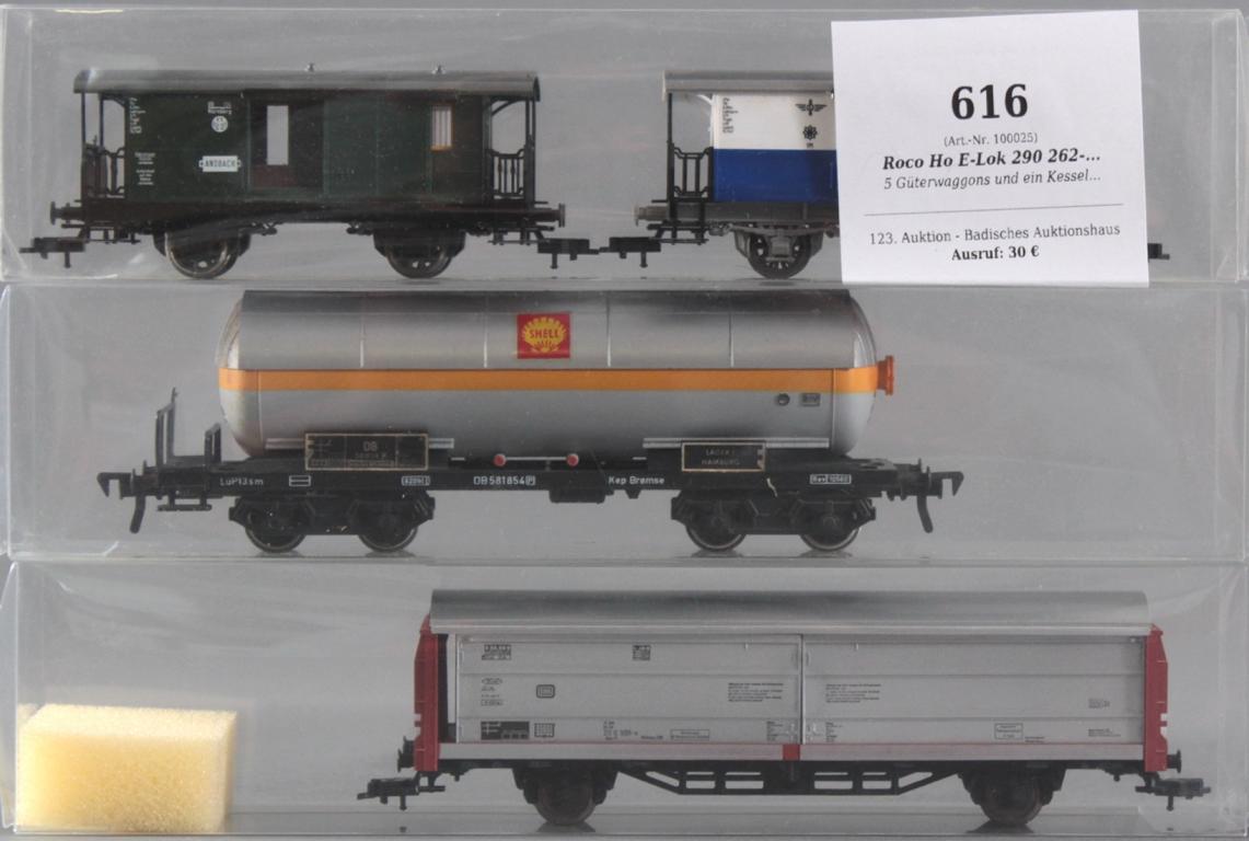 Roco H0 E-Lok 290 262-5 mit 6 Fleischmann Waggons | Badisches Auktionshaus