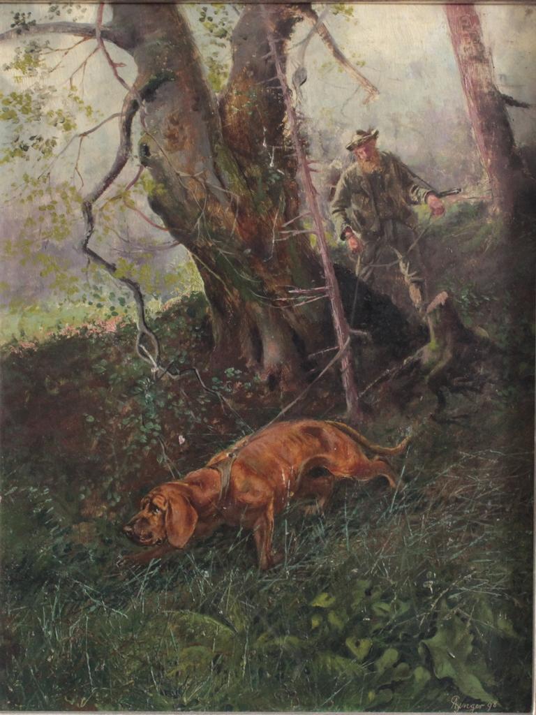 Albert Singer (1869-1922). Auf der Jagd““ | Badisches Auktionshaus