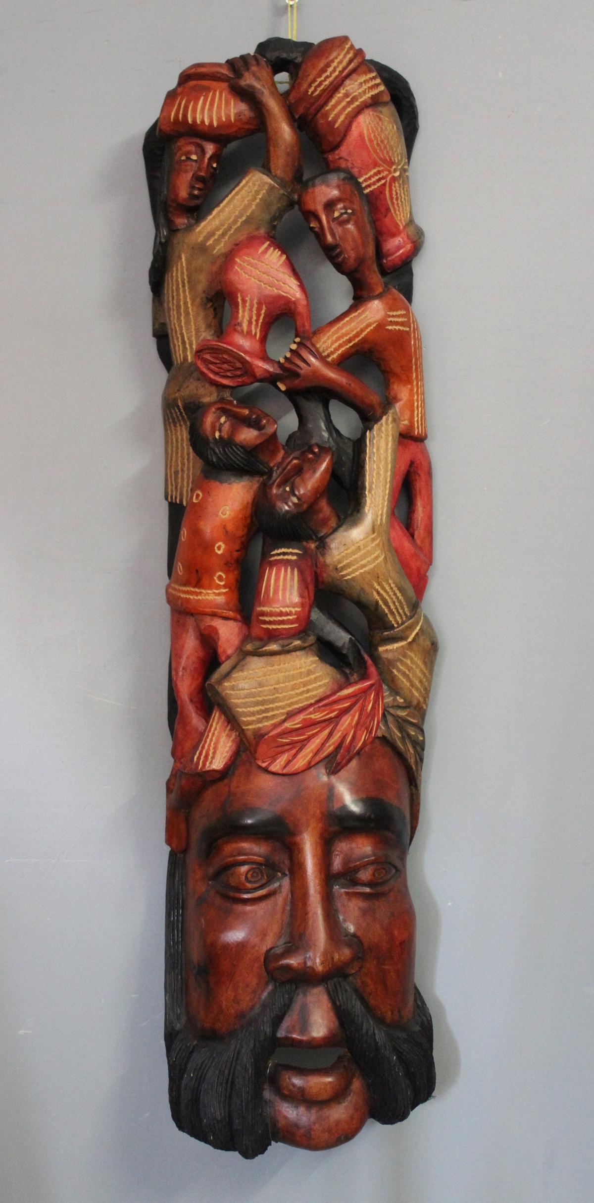 Wand Skulptur Relief, Bali, 2. Hälfte 20. Jh. | Badisches Auktionshaus