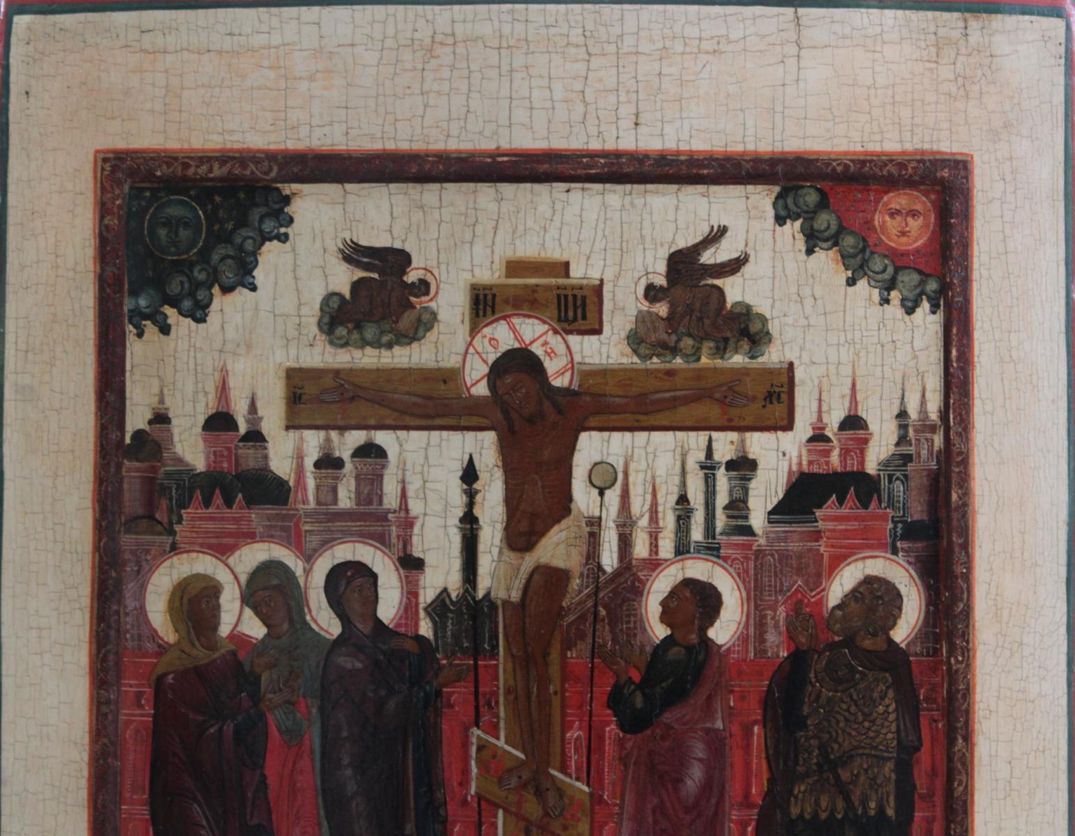 Ikone mit der Kreuzigung Christi – Raspjatie | Badisches Auktionshaus