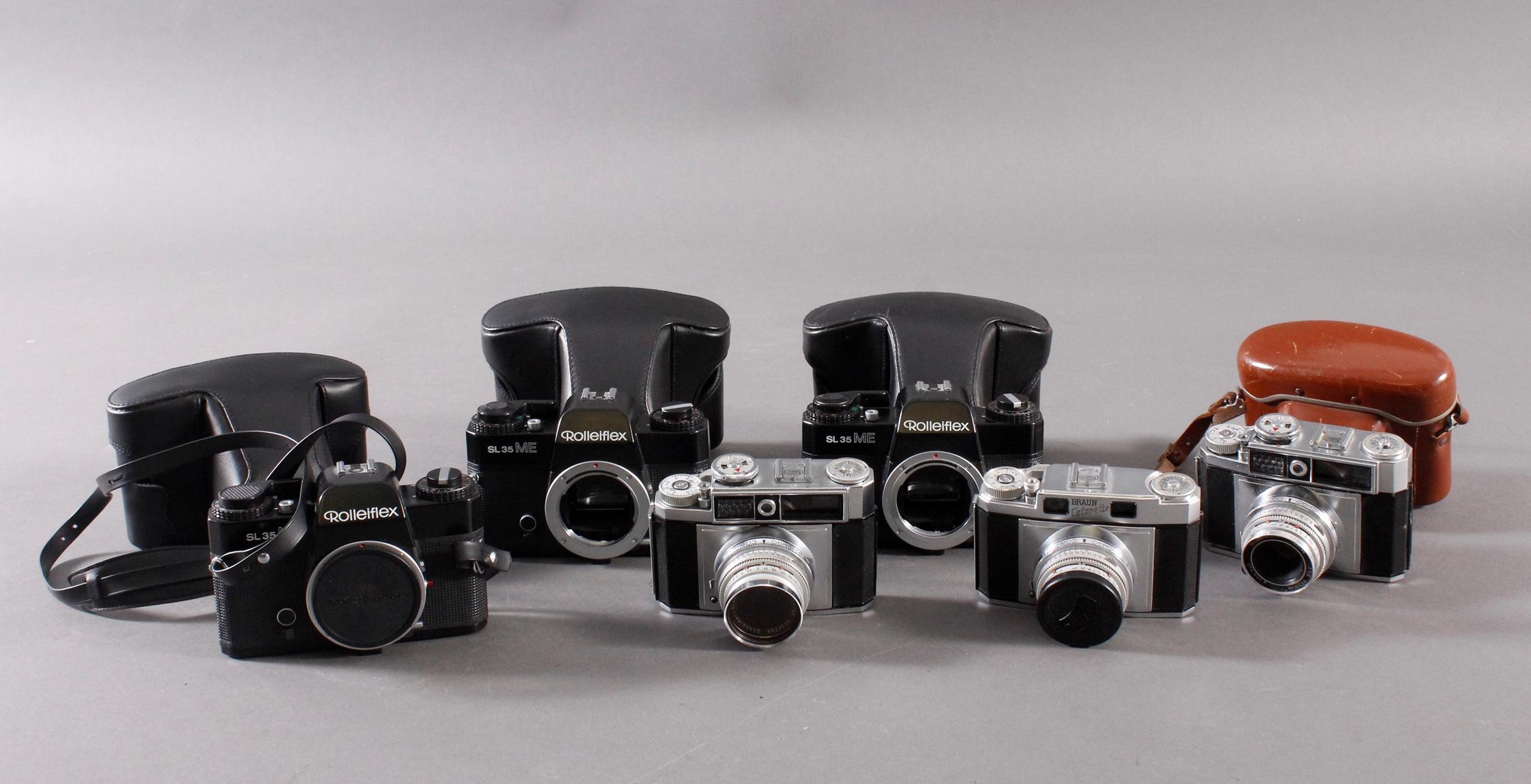 Sechs Fotoapparate/Kameras | Badisches Auktionshaus