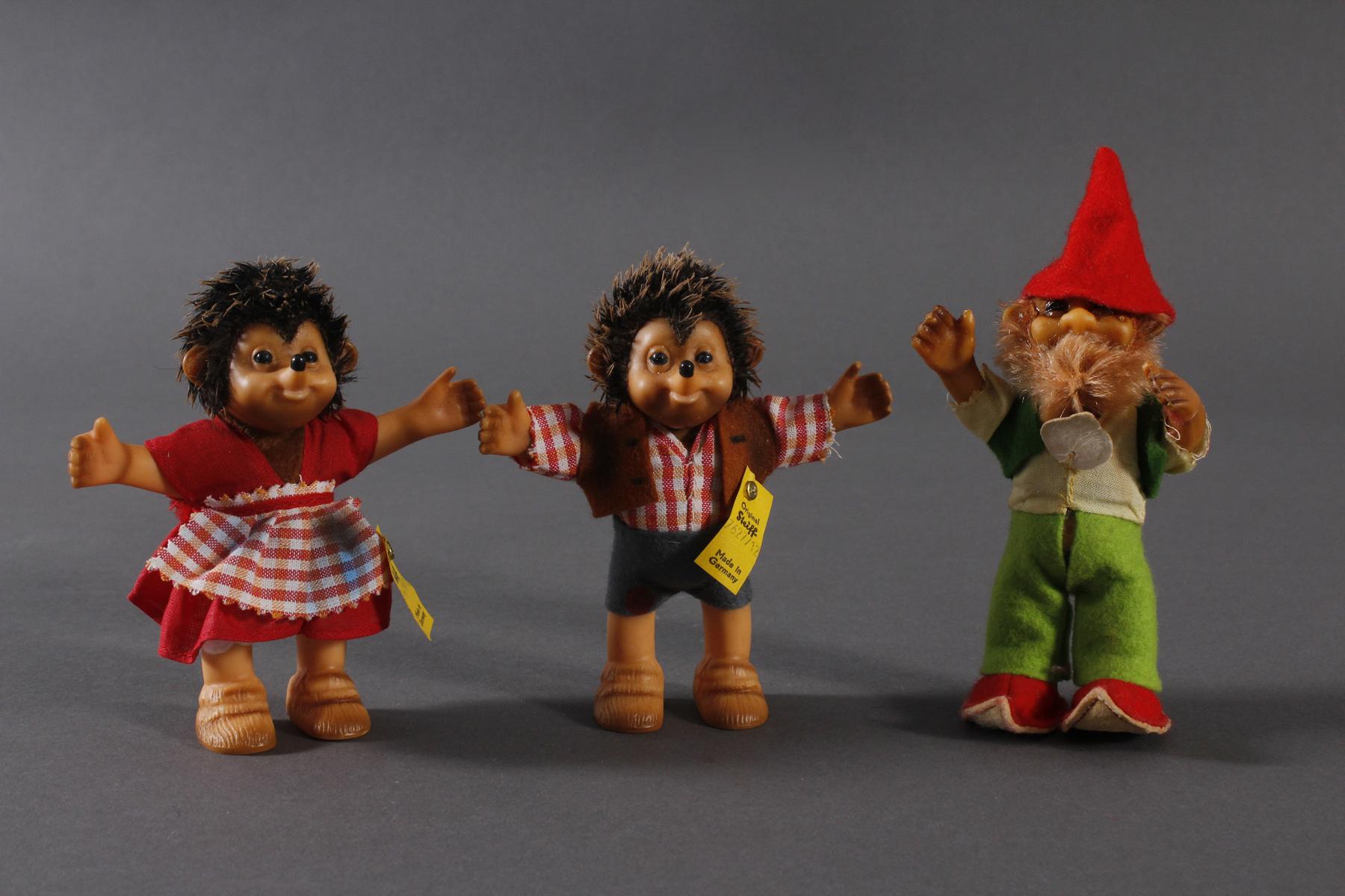3 Steiff Figuren Mecki, Mucki und Lucki | Badisches Auktionshaus