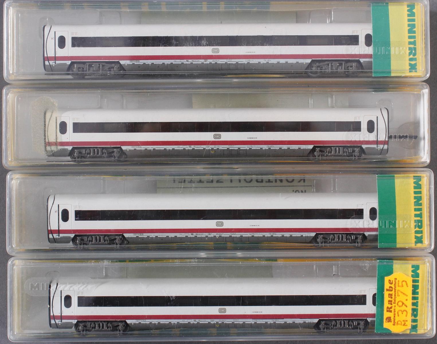 4 Minitrix Spur N ICE Waggons | Badisches Auktionshaus