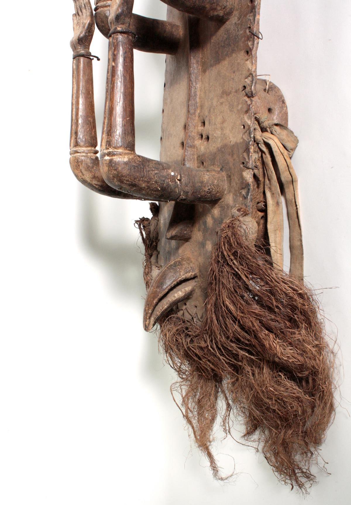 Beeindruckende Maske der Grebo-Kru, Liberia, Elfenbeinküste, 1. Hälfte ...