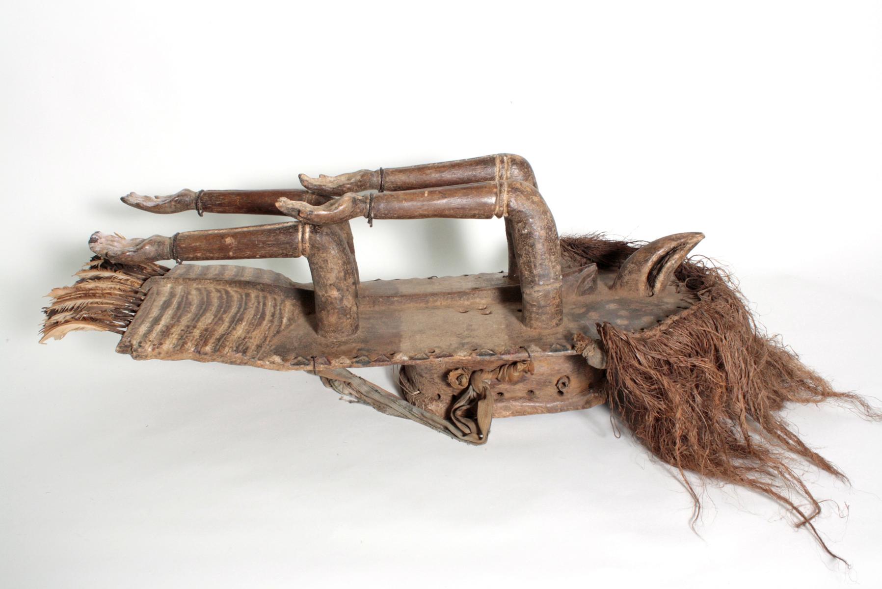 Beeindruckende Maske der Grebo-Kru, Liberia, Elfenbeinküste, 1. Hälfte ...