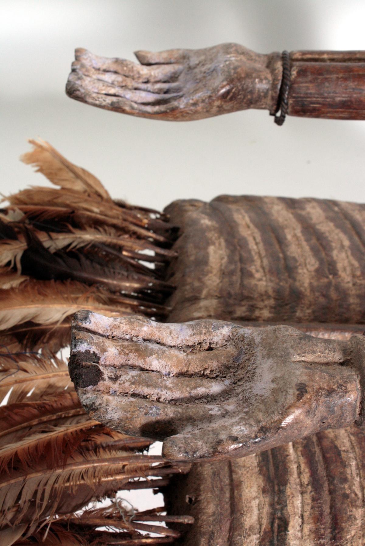 Beeindruckende Maske der Grebo-Kru, Liberia, Elfenbeinküste, 1. Hälfte ...