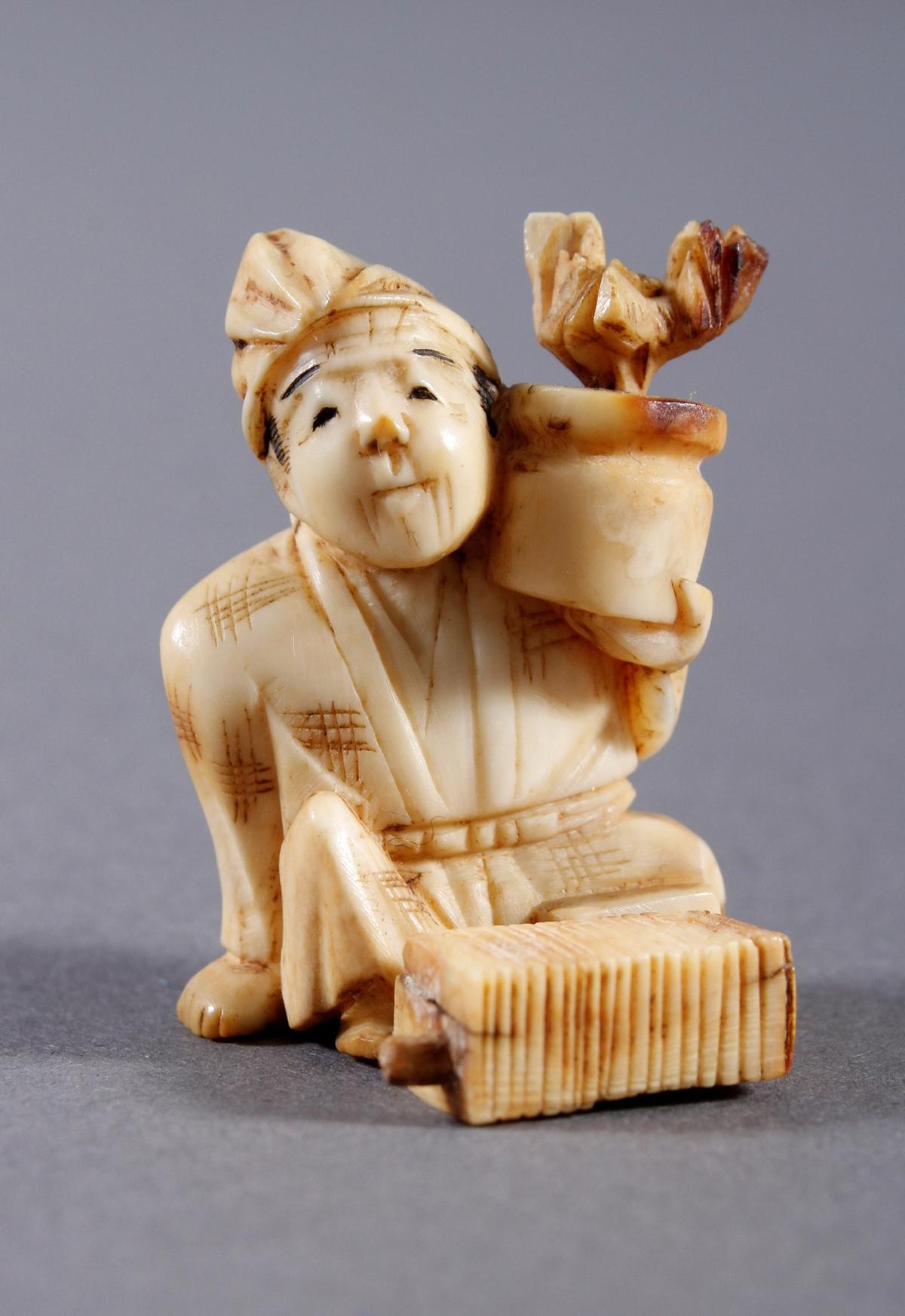 Okimono, Bauer, Japan, Meiji Periode | Badisches Auktionshaus