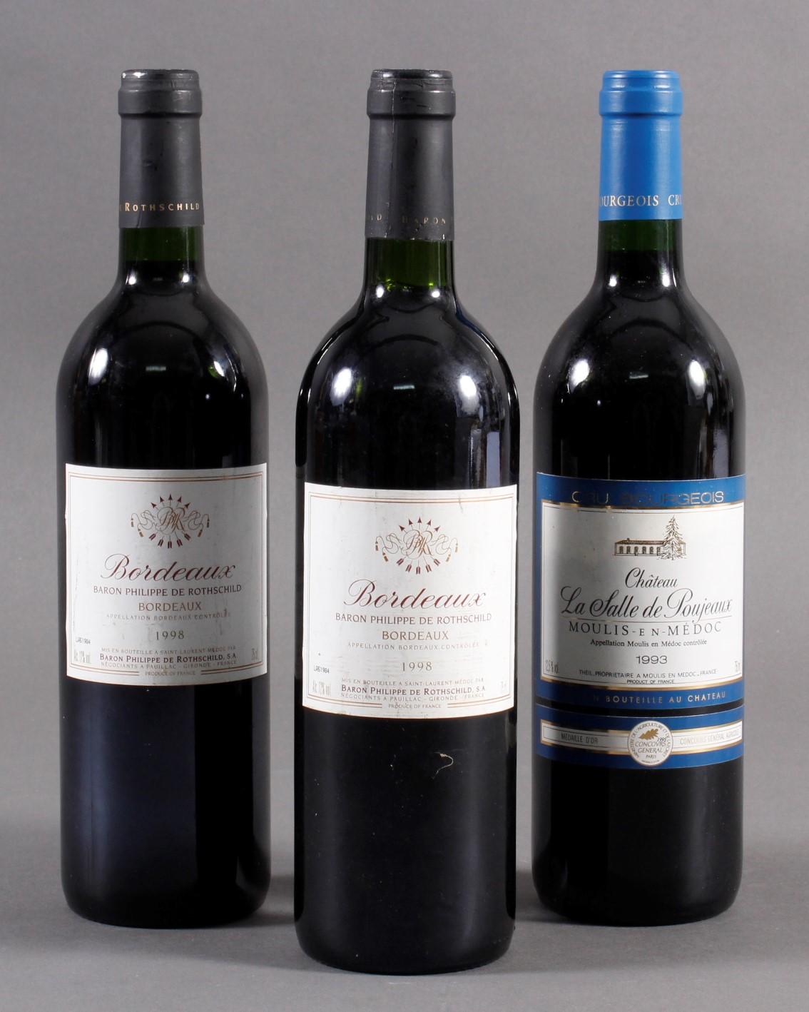 3 Flaschen Wein | Badisches Auktionshaus