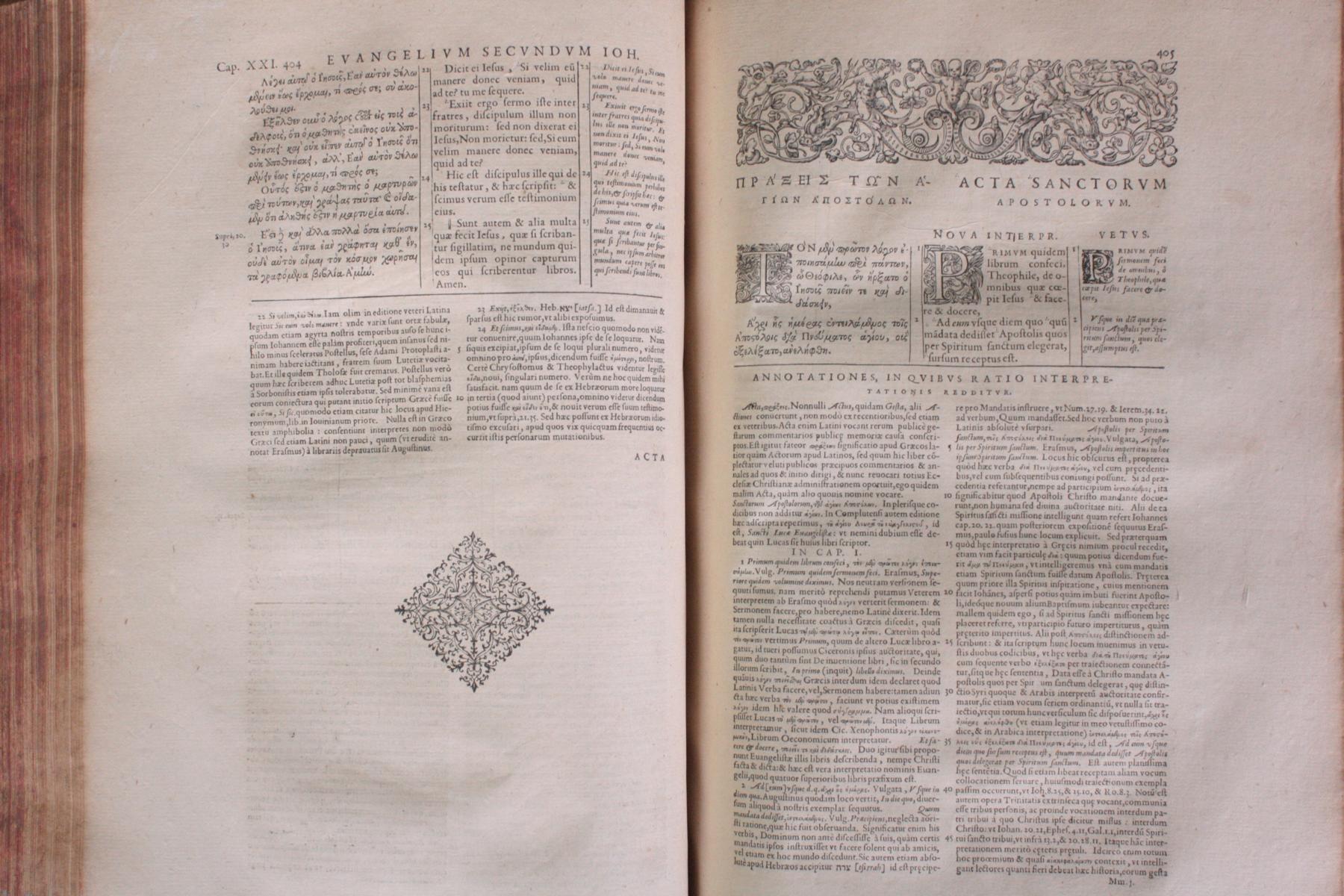 Griechische-Lateinische Bibel, Novum Testamentum 1582 | Badisches ...