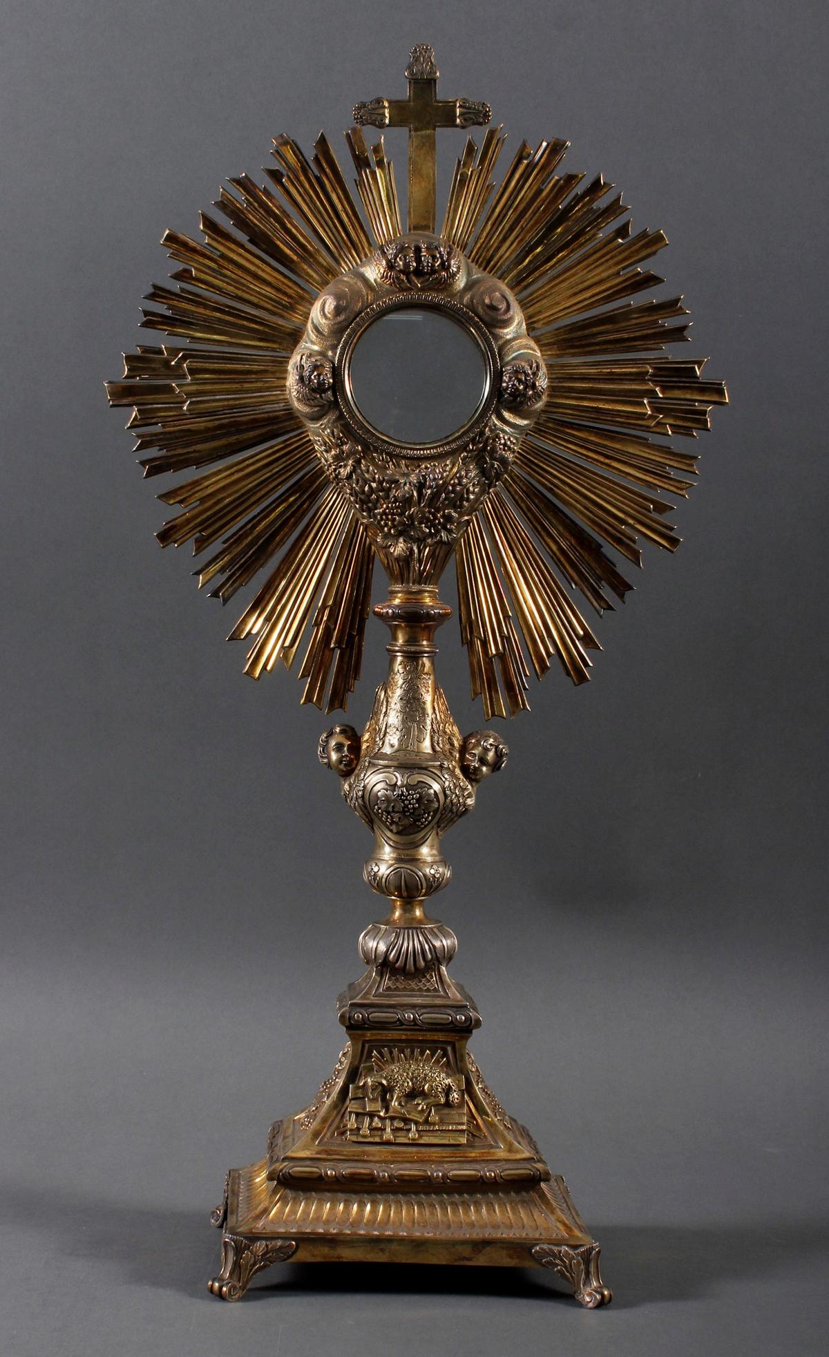 Monstranz, Paris nach 1839, Silber 950, vergoldet | Badisches Auktionshaus
