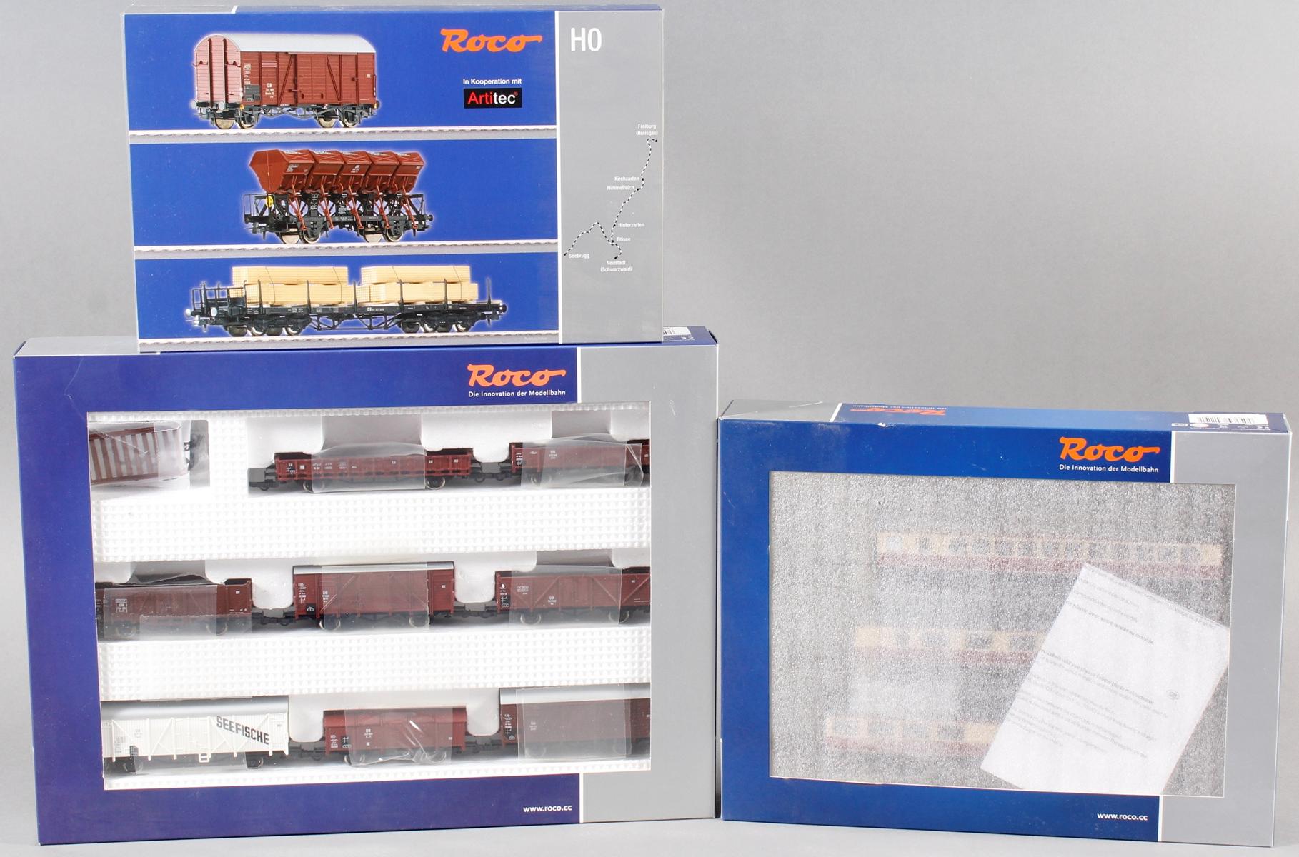 Roco 3 Schienenwagensets, 76167, 64119 und 44002 | Badisches Auktionshaus