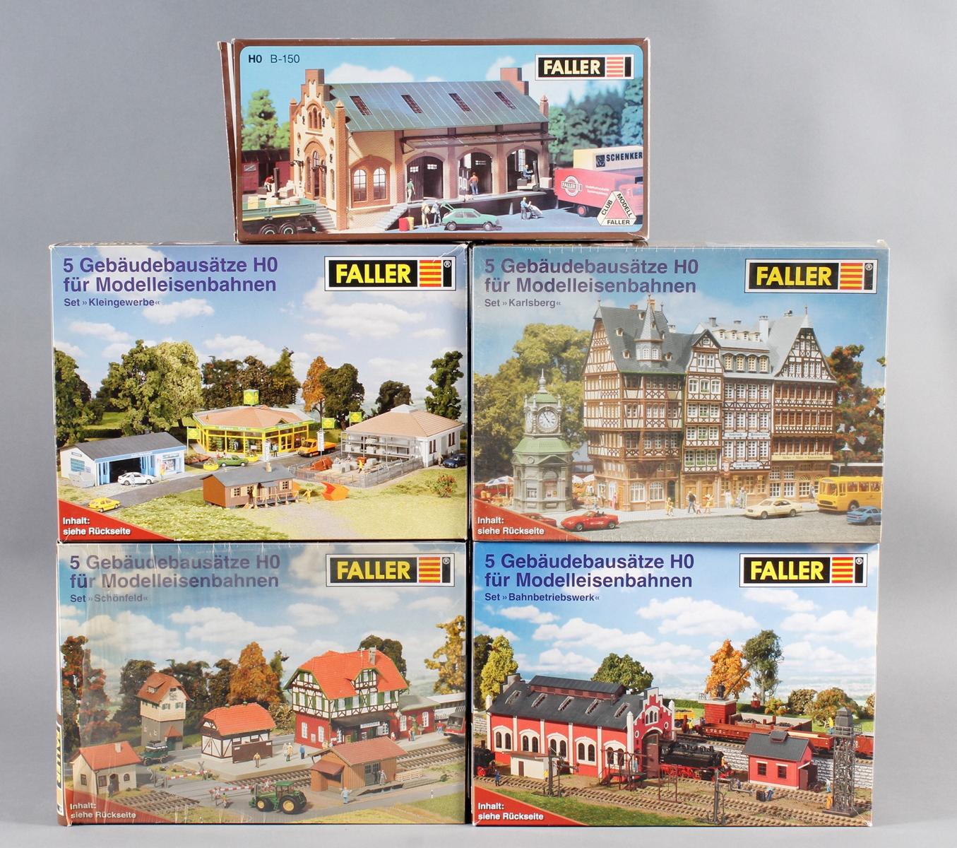 5 Faller Modellsets für H0, 1:87 | Badisches Auktionshaus