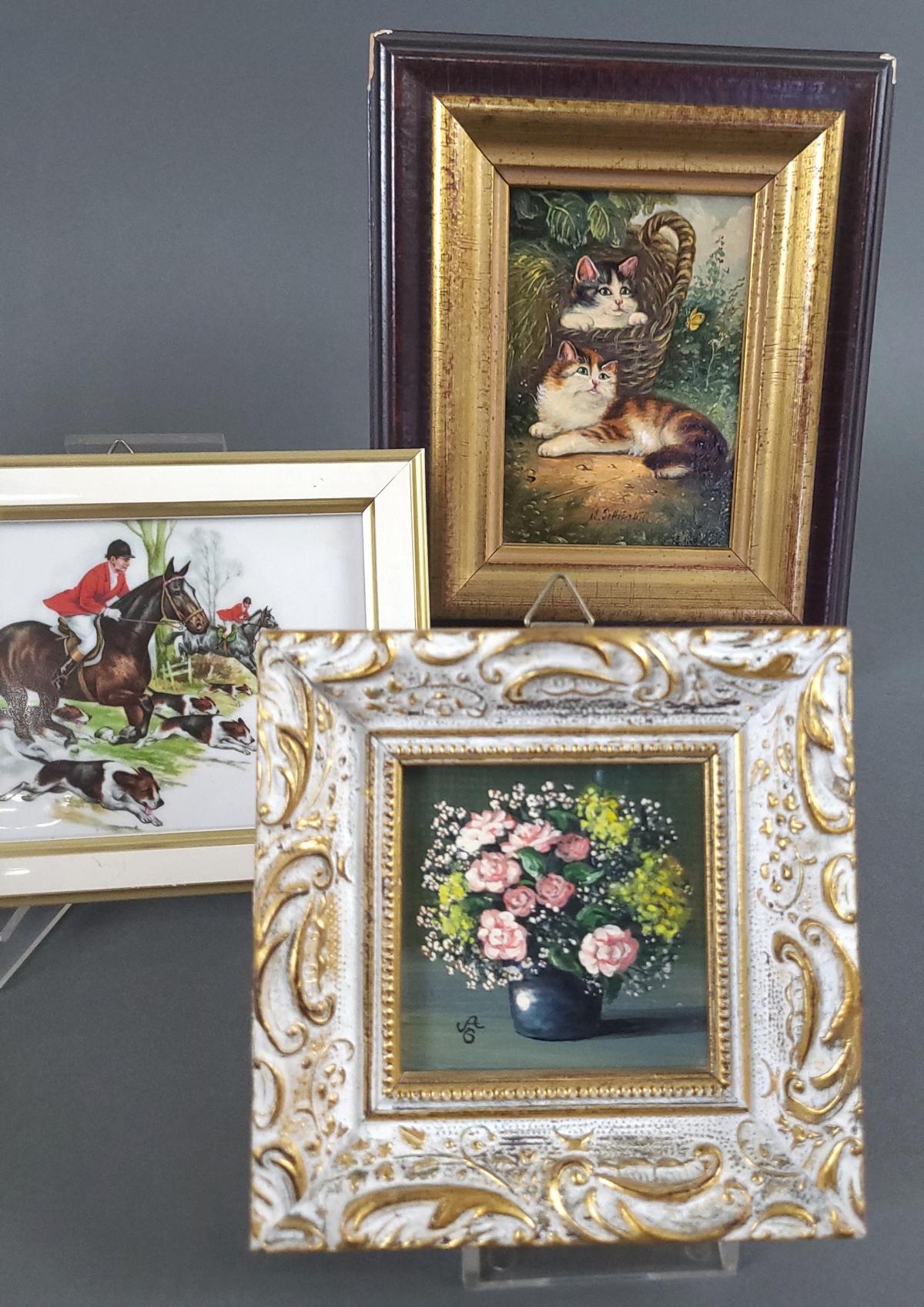 Konvolut Miniaturbilder, 7 Stück | Badisches Auktionshaus