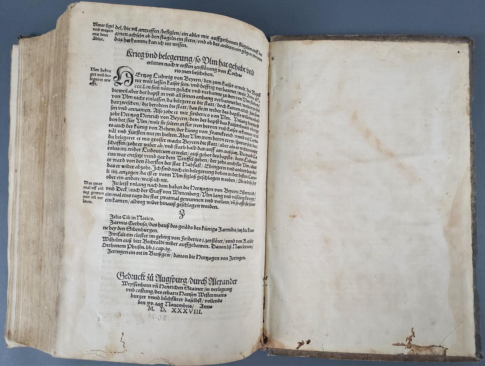Sebastian Franck, Germaniae Chronicon. Augsburg 1538 | Badisches ...