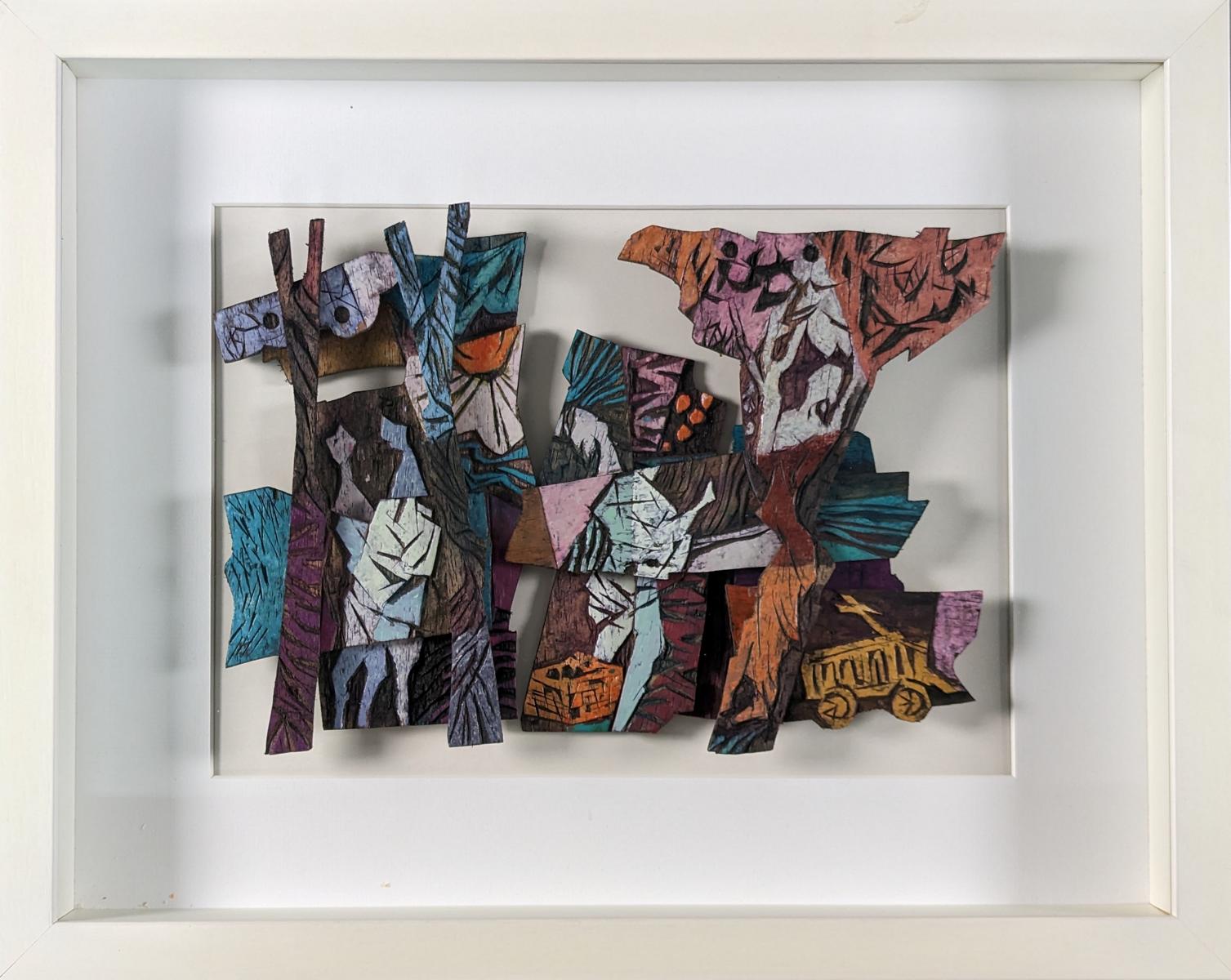 3 D Collage, ‚Waldlandschaft‘ | Badisches Auktionshaus